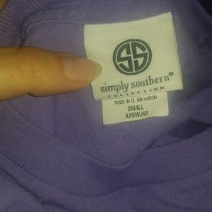 Simply Southern | Tops | Purple Simply Souther Preppy Tee S | Poshmark